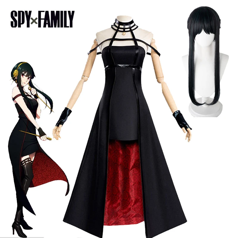 Anime Spy X Family Yor Forger Cosplay Costume Killer Gothic Halter ...