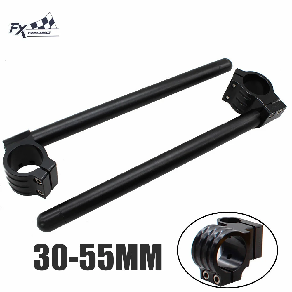 Black-CNC-Motorcycle-Clip-On-Clipon-Handlebar-Fork-Clamp-Handle-Bar-30 ...