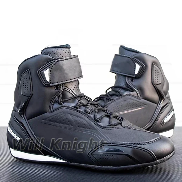 Motorcycle-Moto-Riding-Shoes-Men-s-Microfiber-Material-Ankle-Type ...