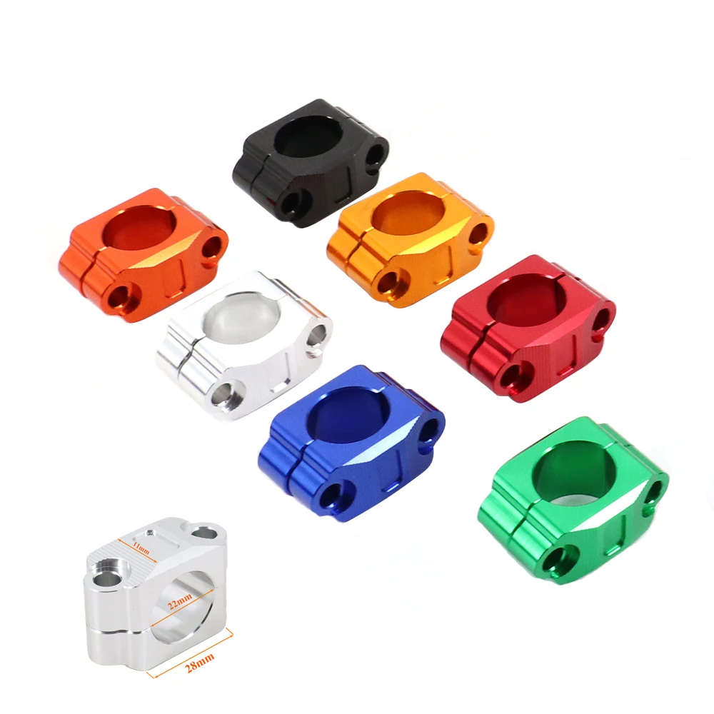 Motorcycle-HandleBar-Fat-Bar-Mount-Clamp-Adaptor-Risers-Adapter-For-22mm-Diameter-Universal ...
