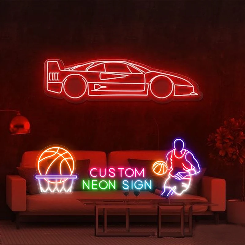 Custom Neon Sign Business Logo Led Light Room Wall Decor Art Bar Car ...