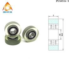 1pcs 13mm Diameter PU Coated Bearing Pulley Wheel 4x13x4 Bearing ...