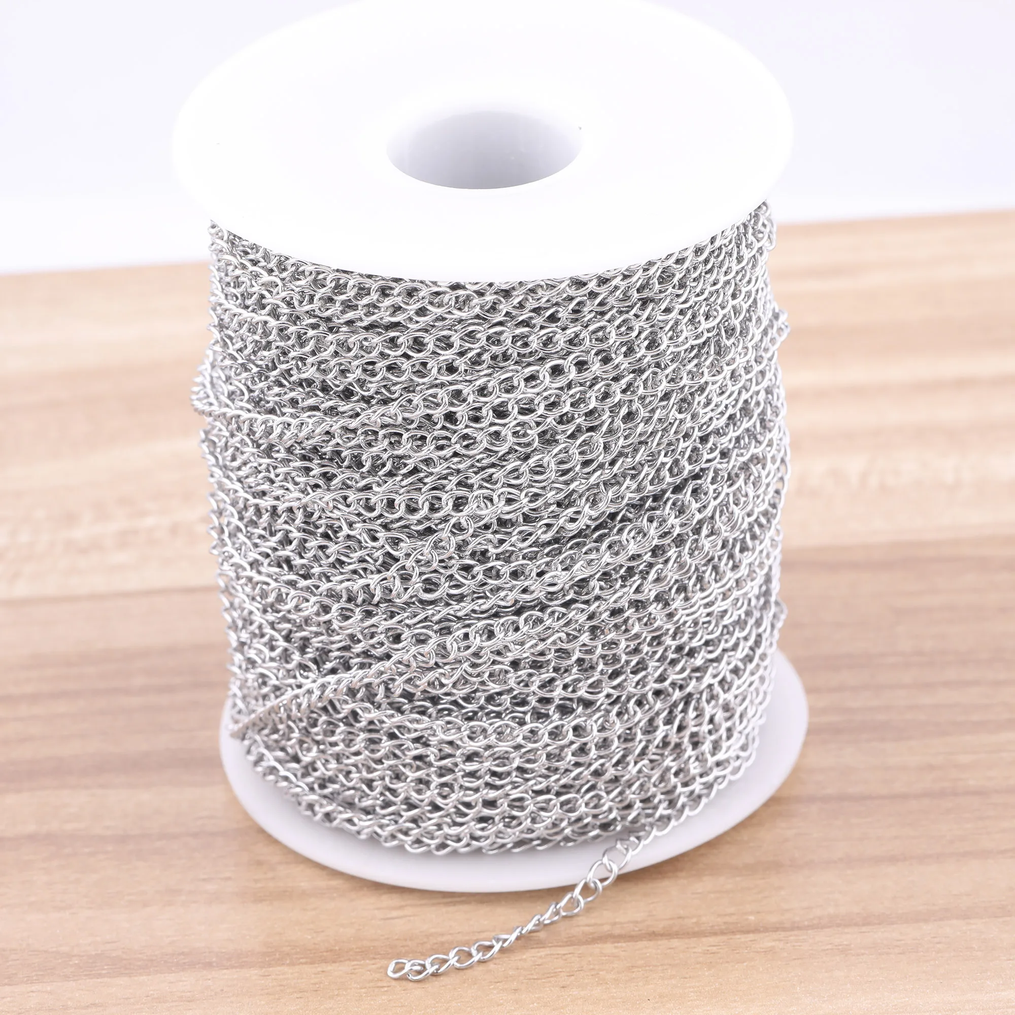 10meters-Stainless-Steel-Necklace-Extender-Tail-Chain-Roll-Diy-Link ...