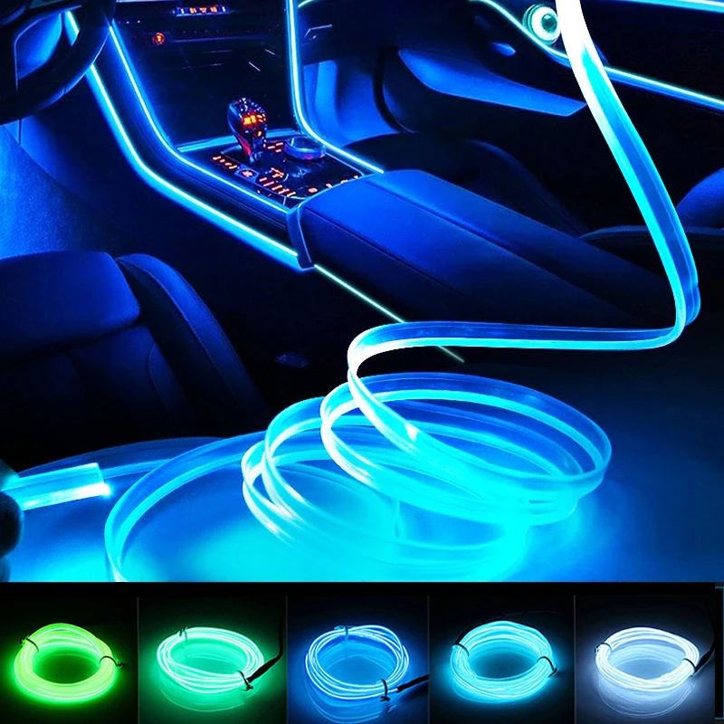 Car Interior LED Lights With Flexible Neon Lights With/No USB Cigarette ...