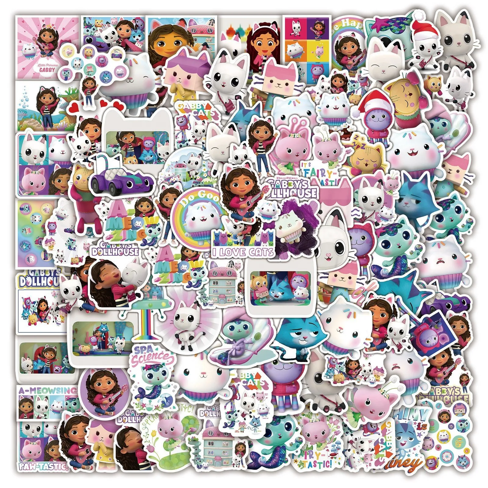 100Pcs-Gabby-s-Dollhouse-Stickers-For-Suitcase-Skateboard-Laptop ...