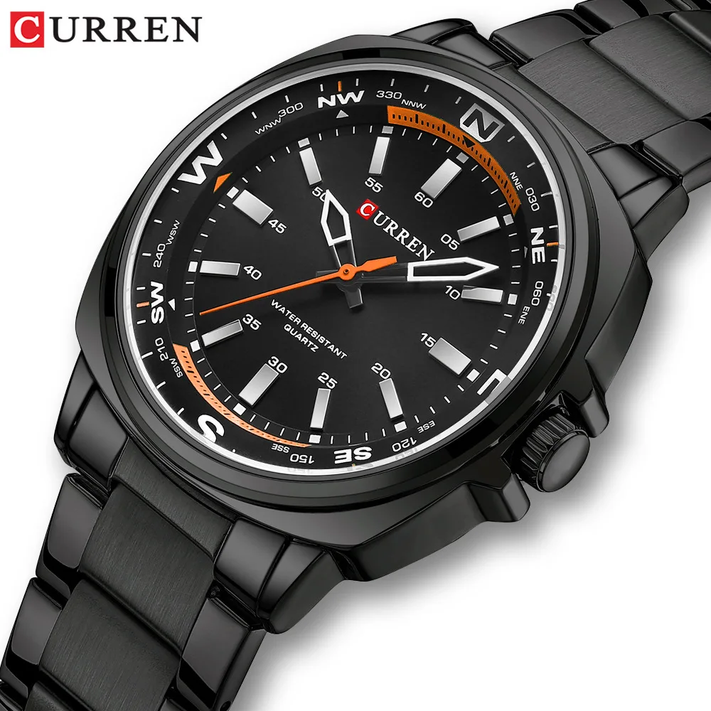 CURREN-reloj-de-cuarzo-para-hombre-cron-grafo-con-correa-de-acero ...