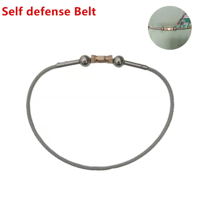 Portable Wire Non Lethal Whip Waist-wrapped Self-defense Quick ...
