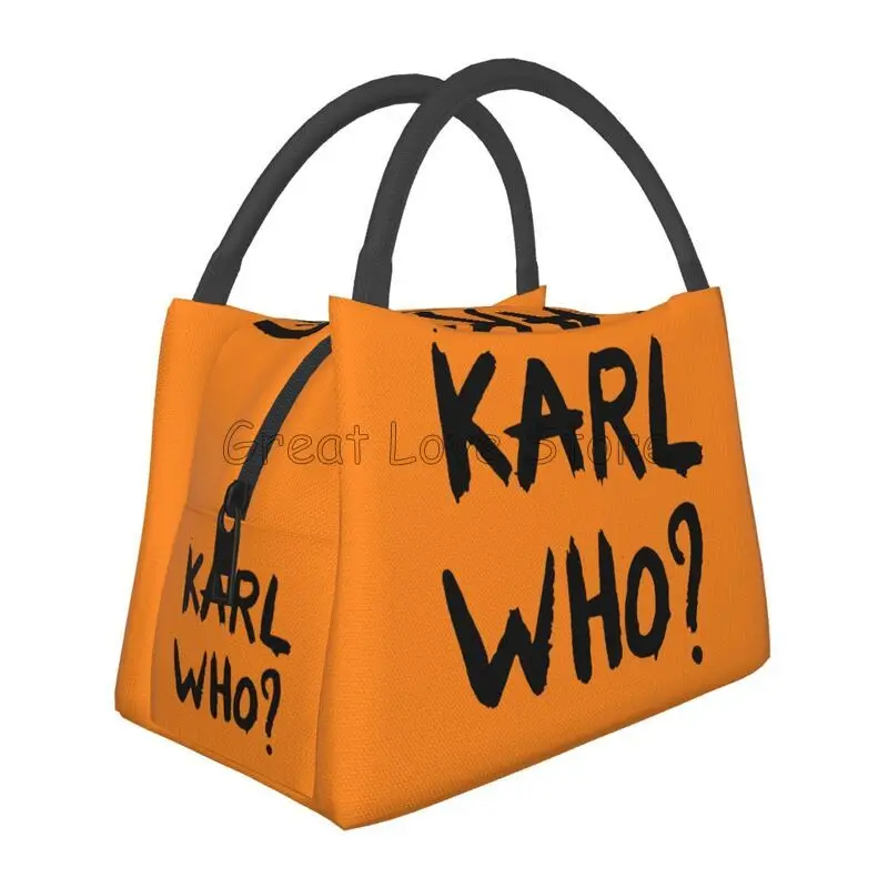 Karl Who Slogan Thermal Lunch Bag Unisex Reusable Waterproof Cooler ...
