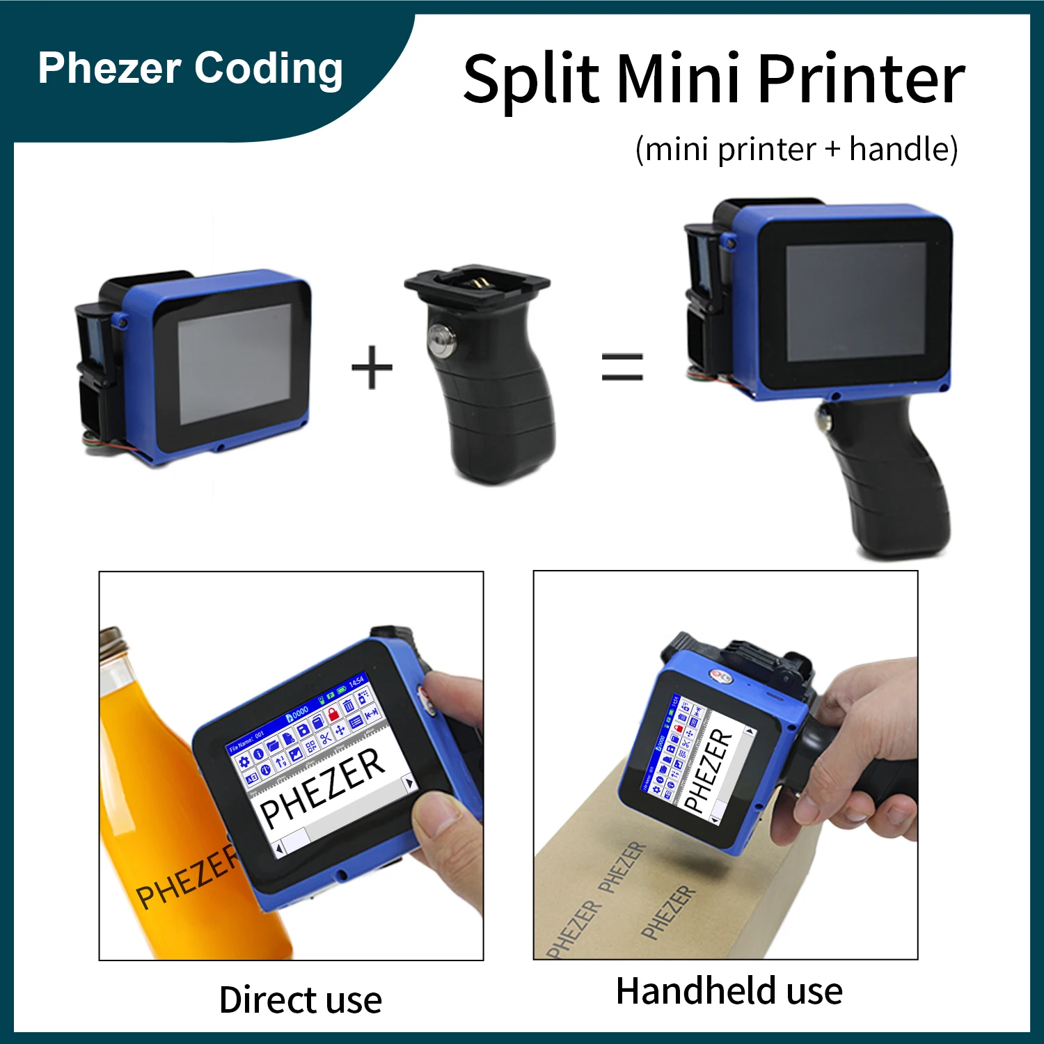 Phezer-PC12-12-7mm-Handheld-mini-printer-Portable-Printer-QR-Bar-Batch ...
