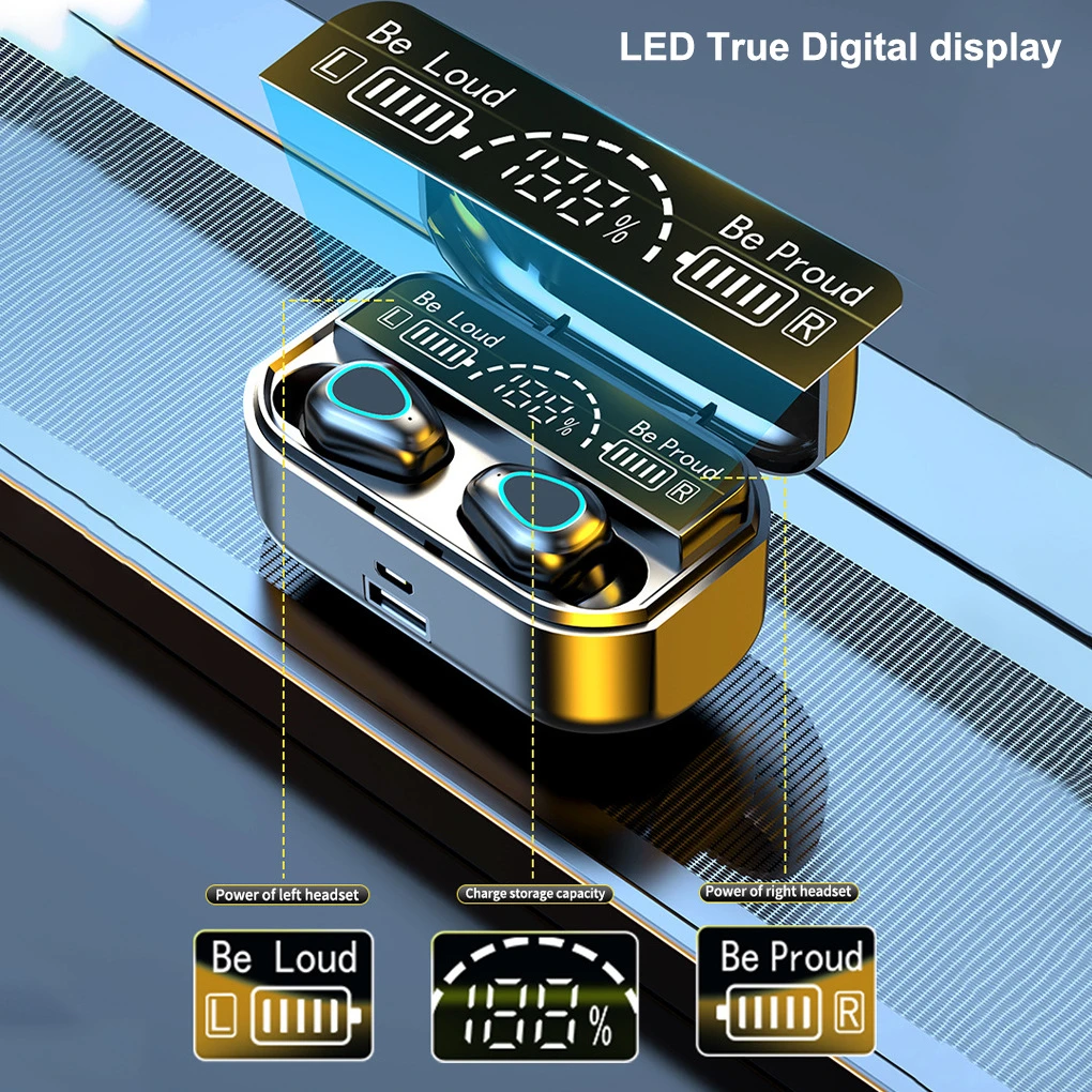 TWS Wireless Headset G28 Smart Three True Digital Display Dual in Ear ...