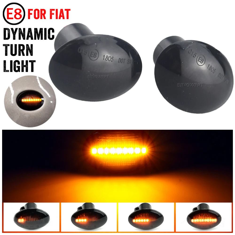 2X-Car-Styling-LED-Side-Marker-Light-Turn-Signal-Lamp-Clear-For-FIAT ...