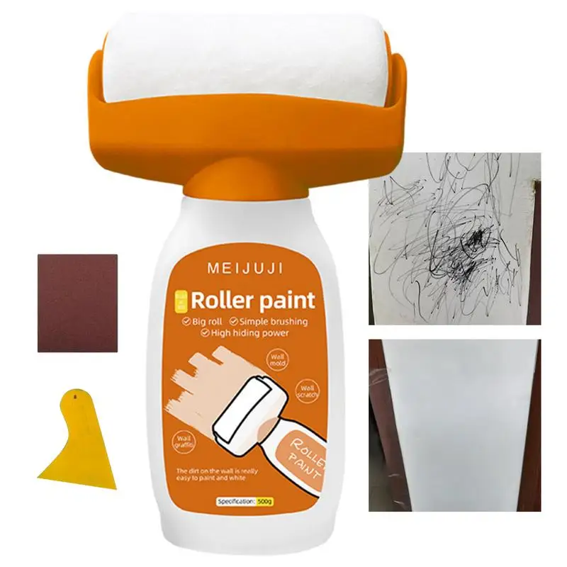 Roll-On-Spackle-Wall-Repair-Kit-2-In-1-Roller-Brush-Touch-Up-Paint-For ...