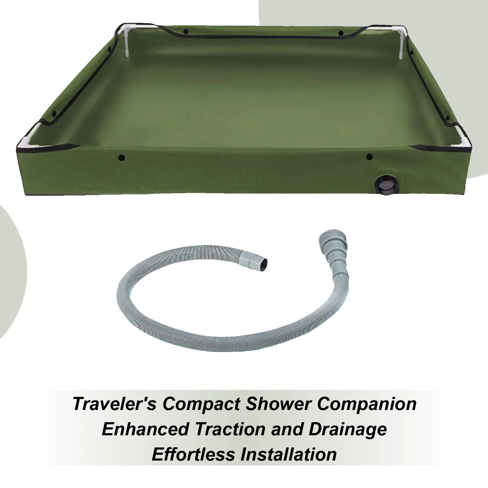 Outdoor Shower Pan Foldable Portable Shower Floor For RV Bathing Tray ...