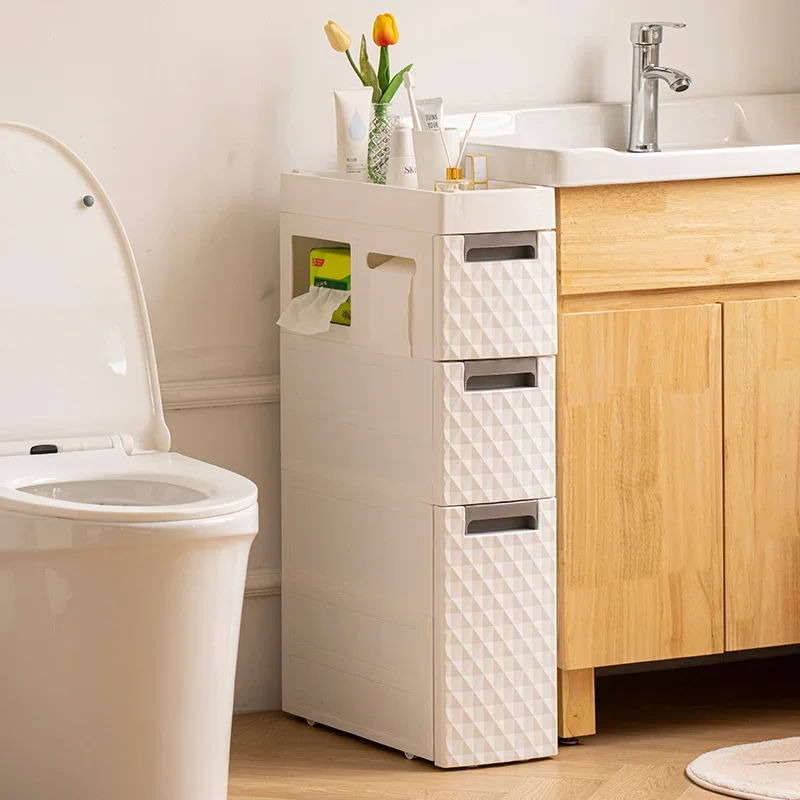Slimline-Bathroom-Organizer-MultiLevel-Plastic-Cabinet-SpaceSaving-with ...