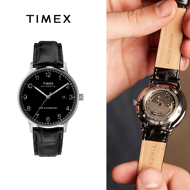 TIMEX-reloj-mec-nico-autom-tico-de-acero-inoxidable-para-hombre ...