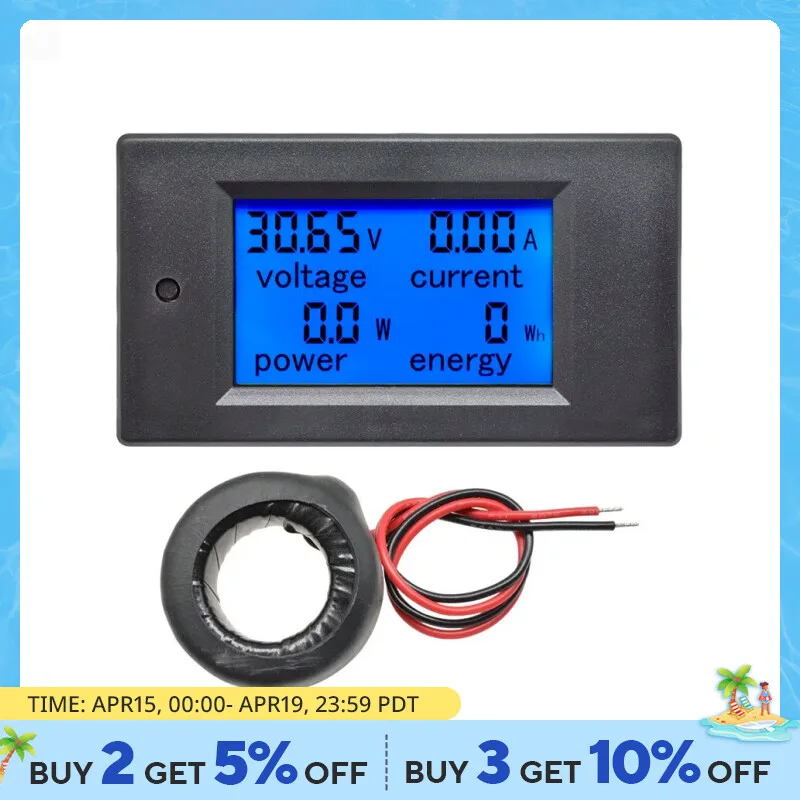100A-AC-80-260V-Digital-LCD-Display-Voltmeter-Ammeter-Wattmeter-Power ...