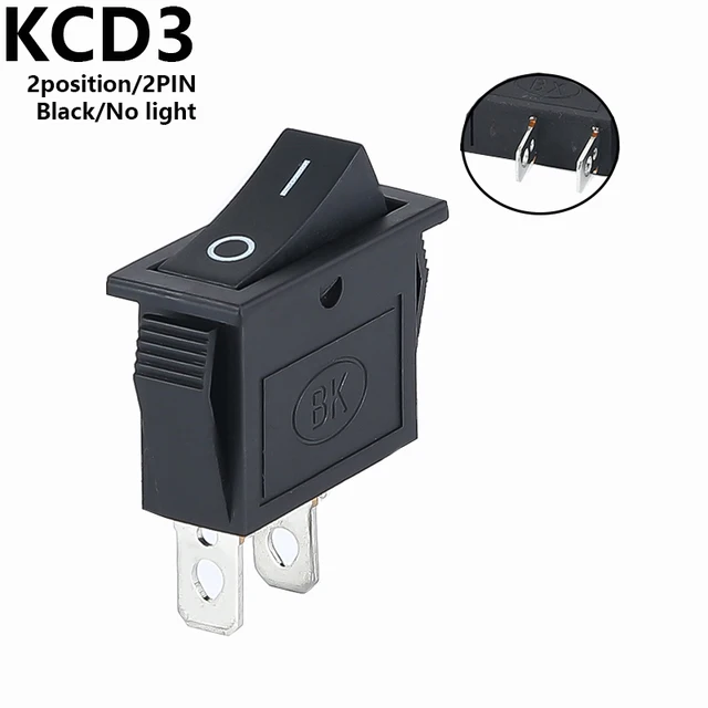 1PCS KCD3 Rocker Switch ON-OFF ON-OFF-ON 2 Position 3Pins Electrical ...