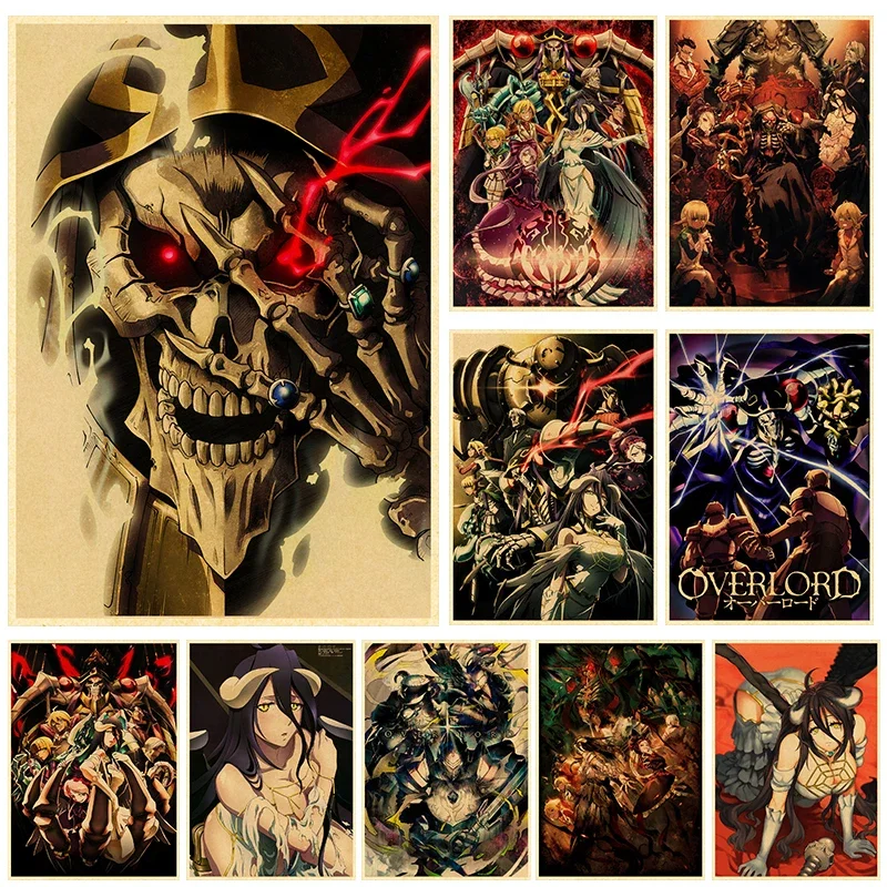 Overlord-Poster-Anime-Wall-Vintage-Kraft-Paper-Posters-Decor-For-Home ...