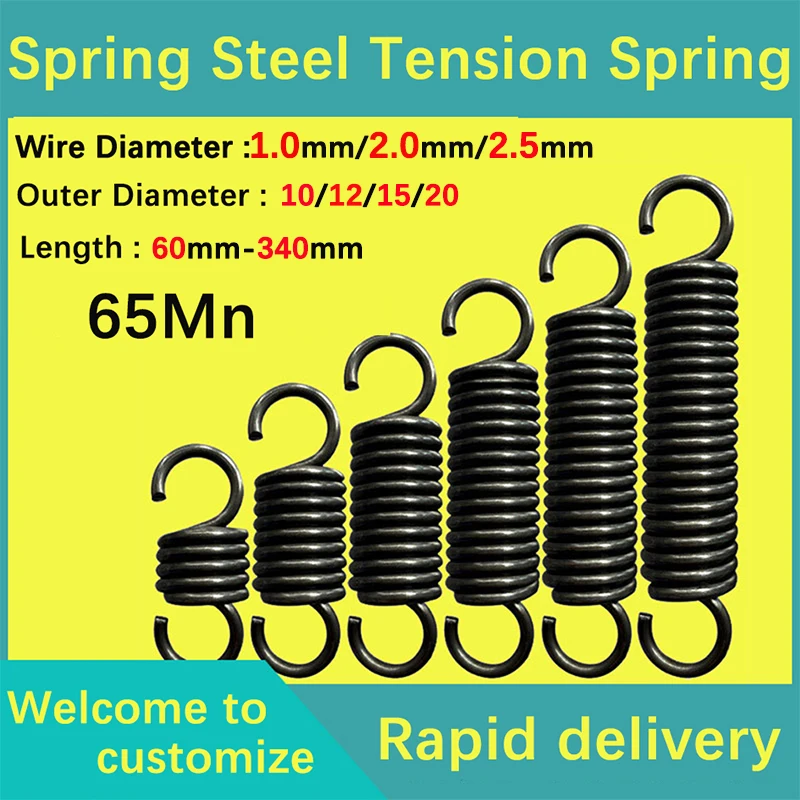 Open-Hook-S-Tension-Spring-Pullback-Spring-Coil-Extension-Spring ...