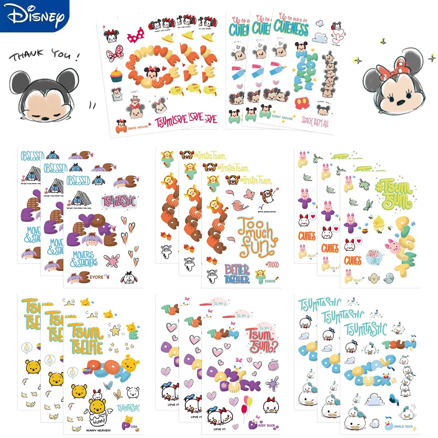 8-16-32Pcs-Disney-Make-a-Face-Puzzle-Stickers-Mickey-Mouse-Tsum-Tsum ...