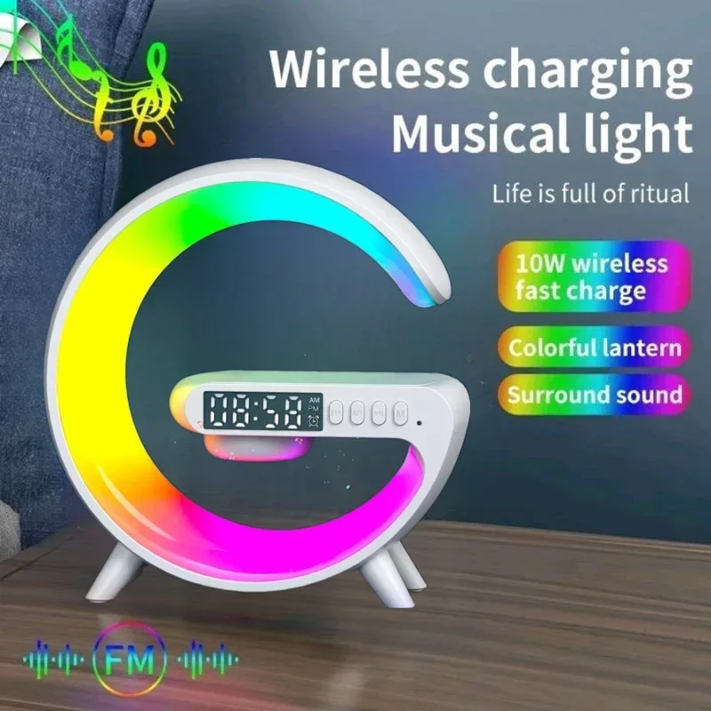 Multifunction-Wireless-Charger-Pad-Stand-Speaker-TF-RGB-Night-Light-15W ...