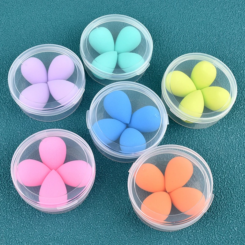 4Pcs Mini Makeup Sponge Powder Cosmetic Puff Dry and Wet Small Beauty ...