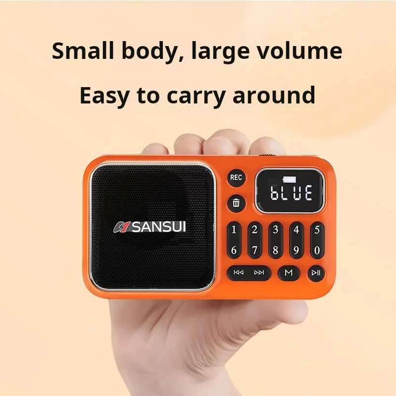 SANSUI F66 Portable Wireless Bluetooth Speakers FM Radio Outdoor HI-FI ...