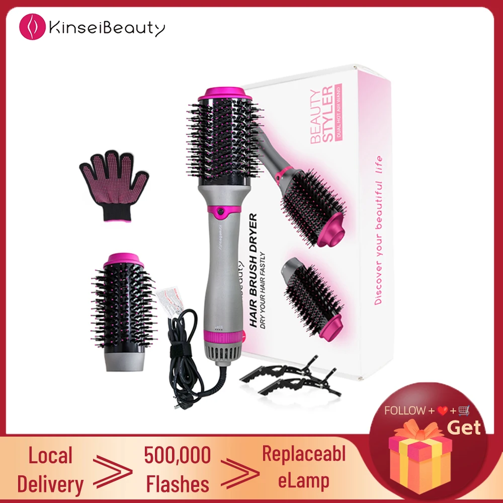 One-Step-Hair-Blower-Brush-360-Rotating-Power-Cable-Hot-Air-Paddle ...