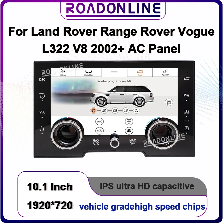 Ac Panel For Land Rover Range Rover Vogue L322 V8 2002-2012 Car Radio Climate Board Ips Screen ...