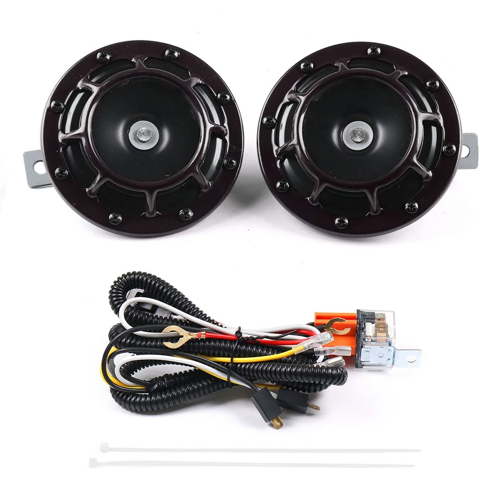 HELLA 12V Super Tone Red Grille Mount Loud Horn Set HELLA Super Tone ...