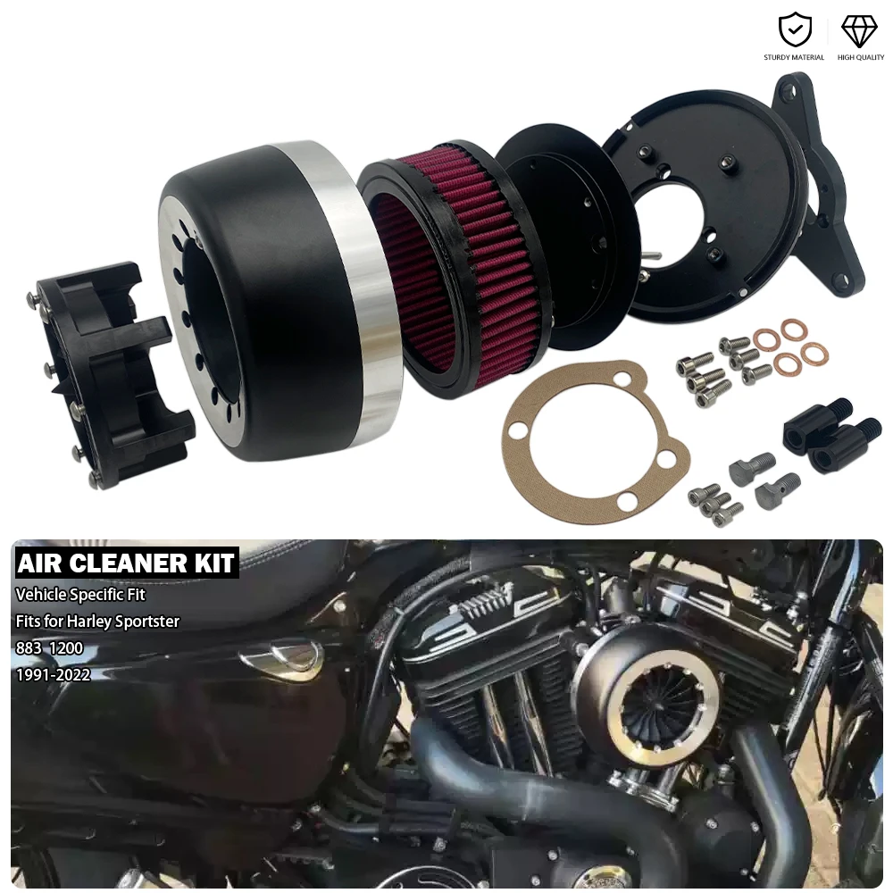 Ventilator High-Flow Intake Rotating Turbine Billet Air Cleaner Kit For ...