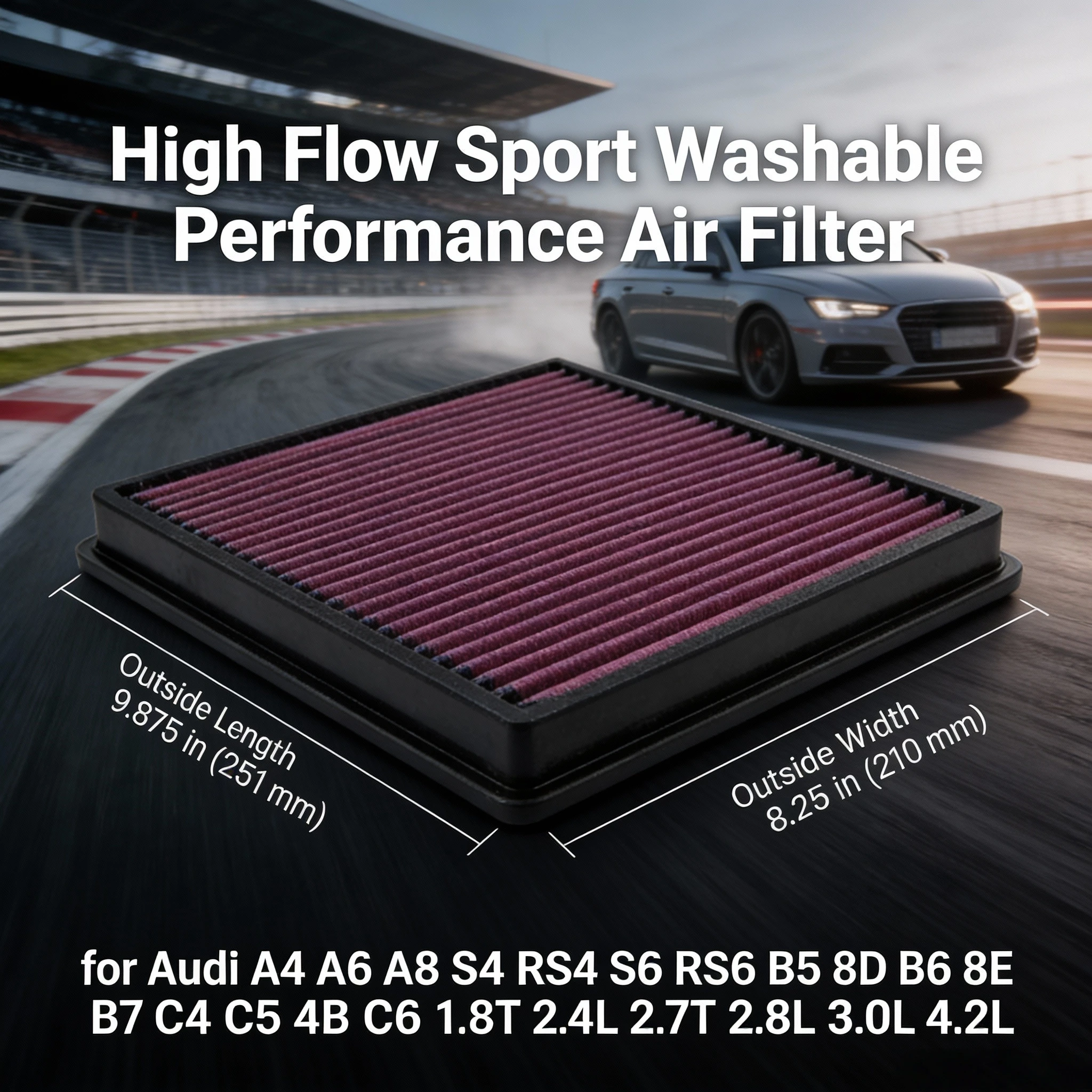 for Audi A4 A6 A8 S4 RS4 S6 RS6 B5 8D B6 8E B7 C4 C5 4B C6 1.8T 2.4L 2 ...