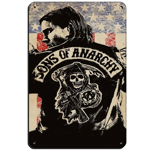 Metal Tin Sign Sons of Anarchy Fear The Reaper Plaque Poster Farm Home ...