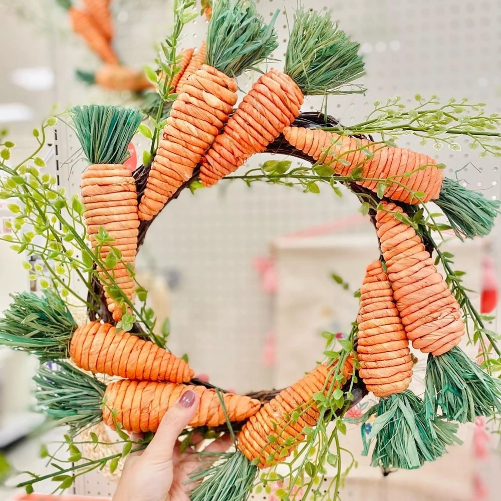 2PCS-Paper-Rope-Carrots-Ornament-Easter-Carrot-Pendants-for-Happy ...