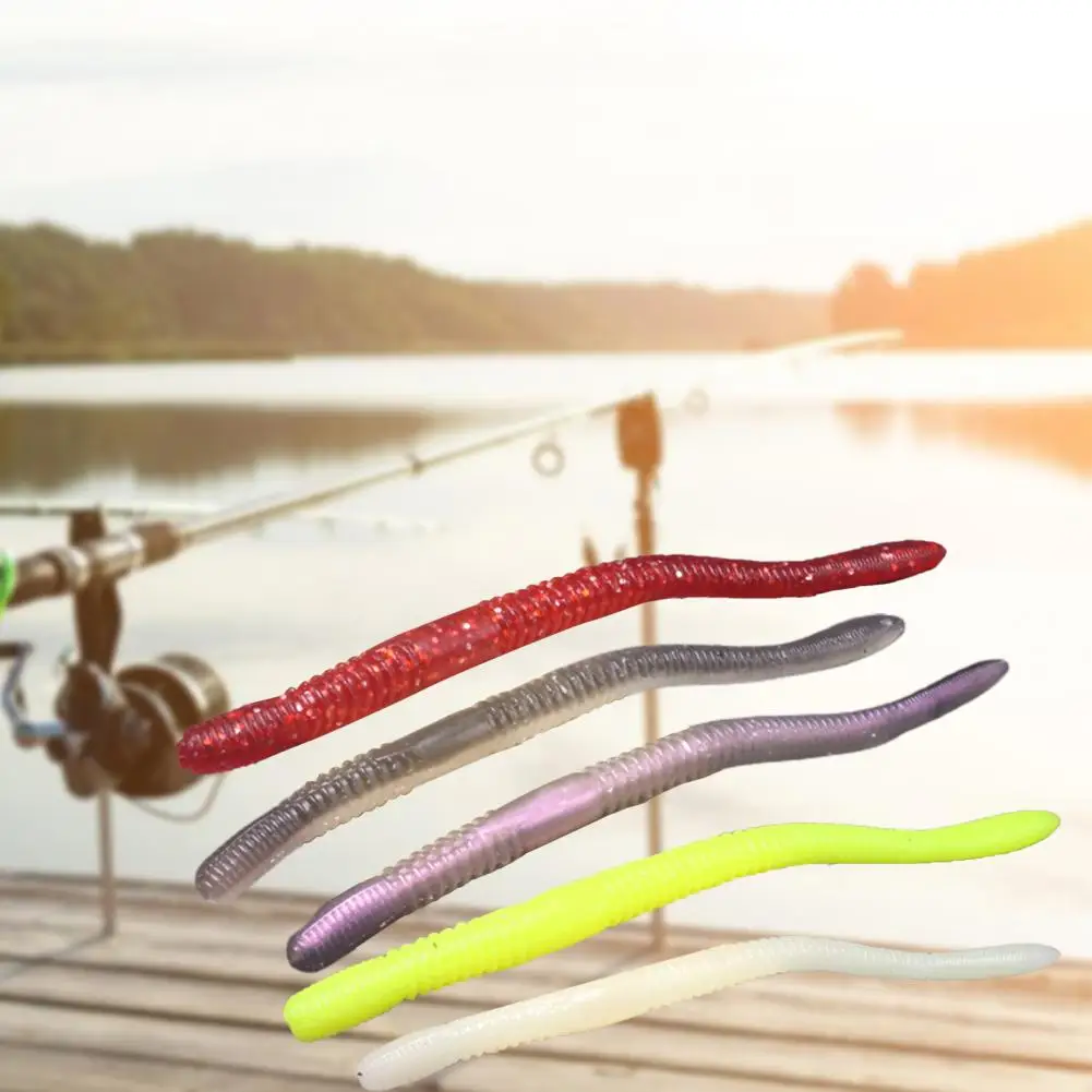 Reusable-Soft-Lure-Tempting-PVC-Long-Tail-Breadworm-Worm-Fake-Bait-Tear ...