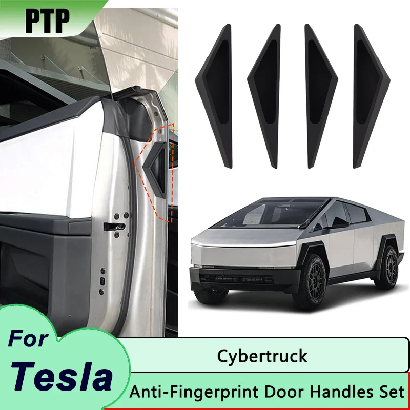 For-Tesla-Cybertruck-Door-Handles-Fingerprint-Resistant-4Pcs-Door ...