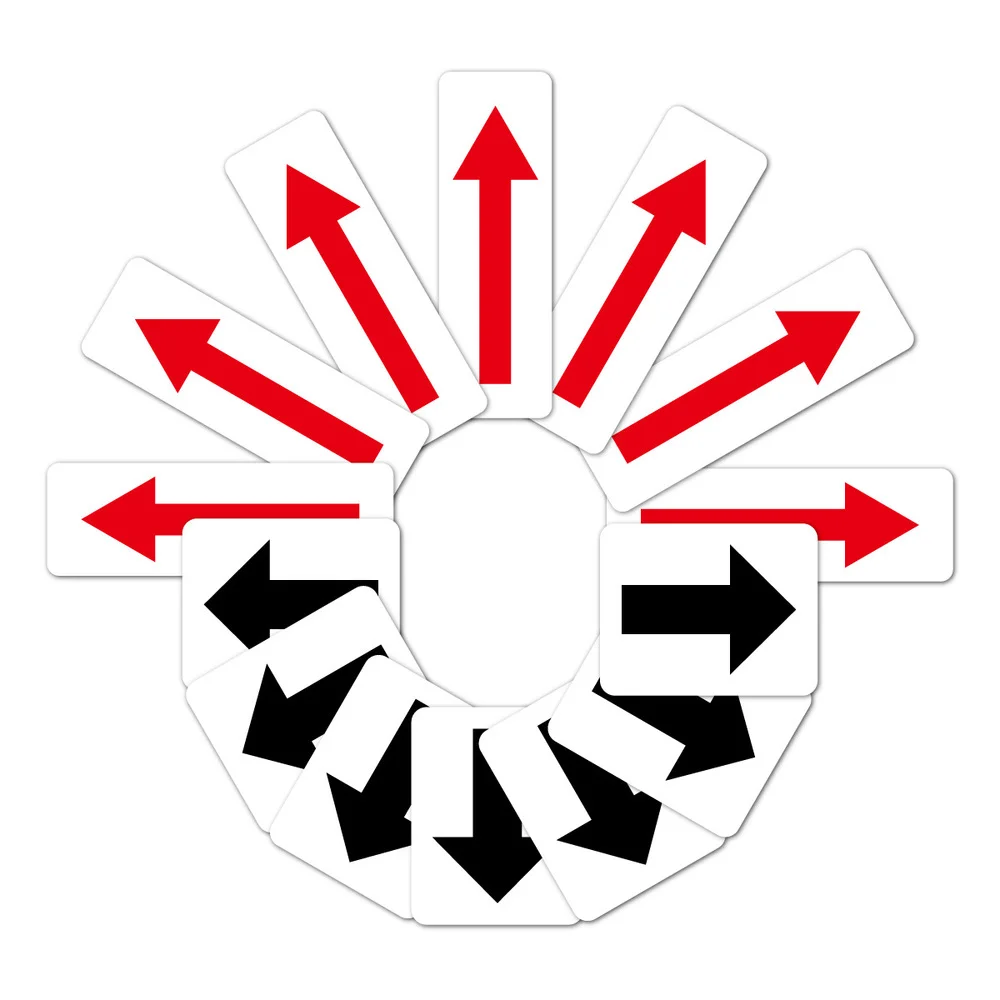 Generic 50pcs Black Red Arrow Arrow Marking Warning Sticker Removable ...