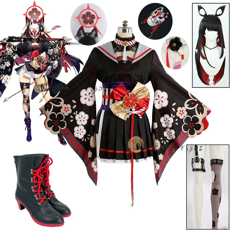 Game-Blue-Archive-Kosaka-Wakamo-Cosplay-Costume-Jk-kimono-Anime-Party ...