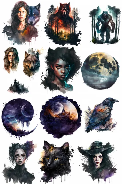 Vampire Werewolf Stickers Crafts And Scrapbooking stickers kids toys ...