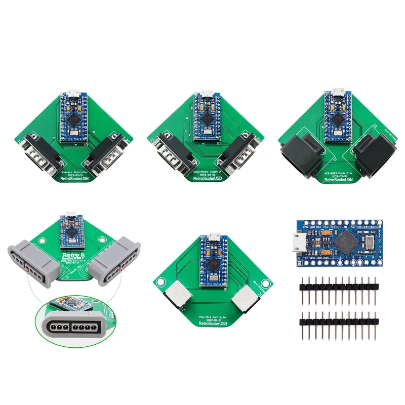 Conversion Adapter, Handle Converter External Board Compatible For SEGA MD/CD32/NES/SNES/PCE ...