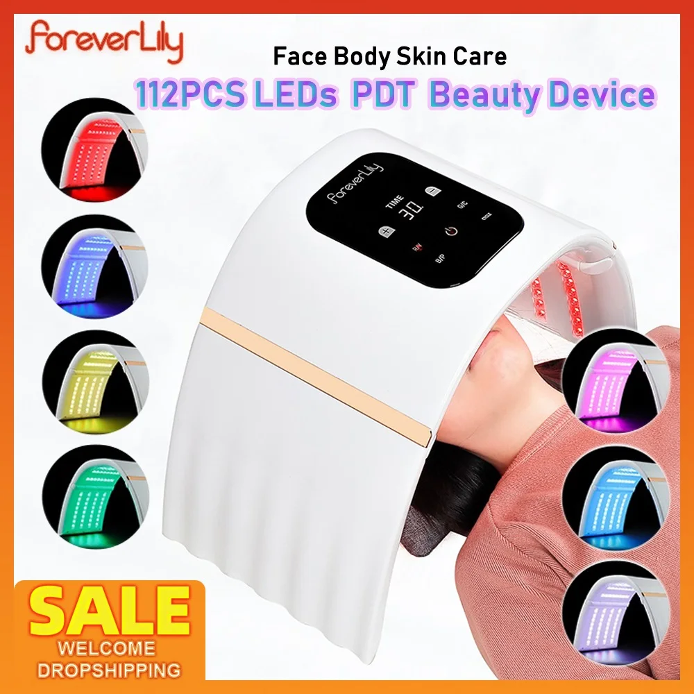 Foreverlily 7 cores pdt led fotodinâmica terapia beleza dispositivo 112 ...