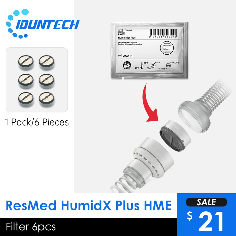 ResMed-HumidX-Plus-HME-Waterless-Humidifier-AirMini-Ventilator ...