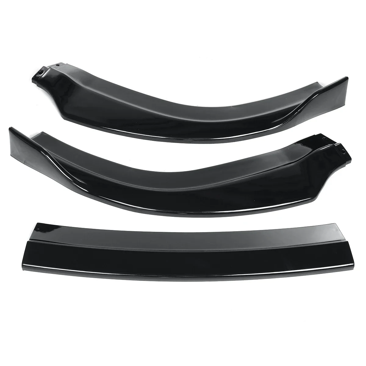 3PCS Car Front Bumper Lip Splitter Diffuser Lip Deflector Body Kit
