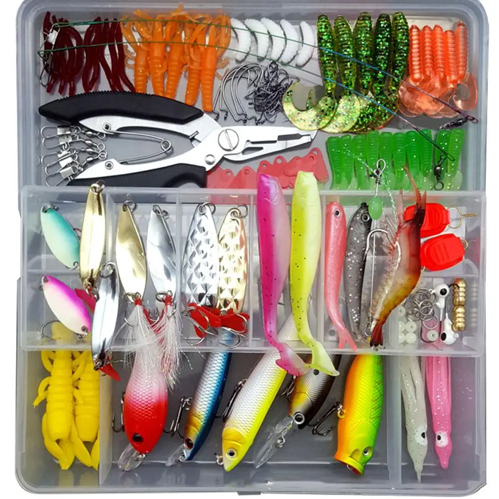 75pcs-94pcs-122pcs-142pcs-Fishing-Lures-Set-Spoon-Hooks-Minnow-Pilers ...