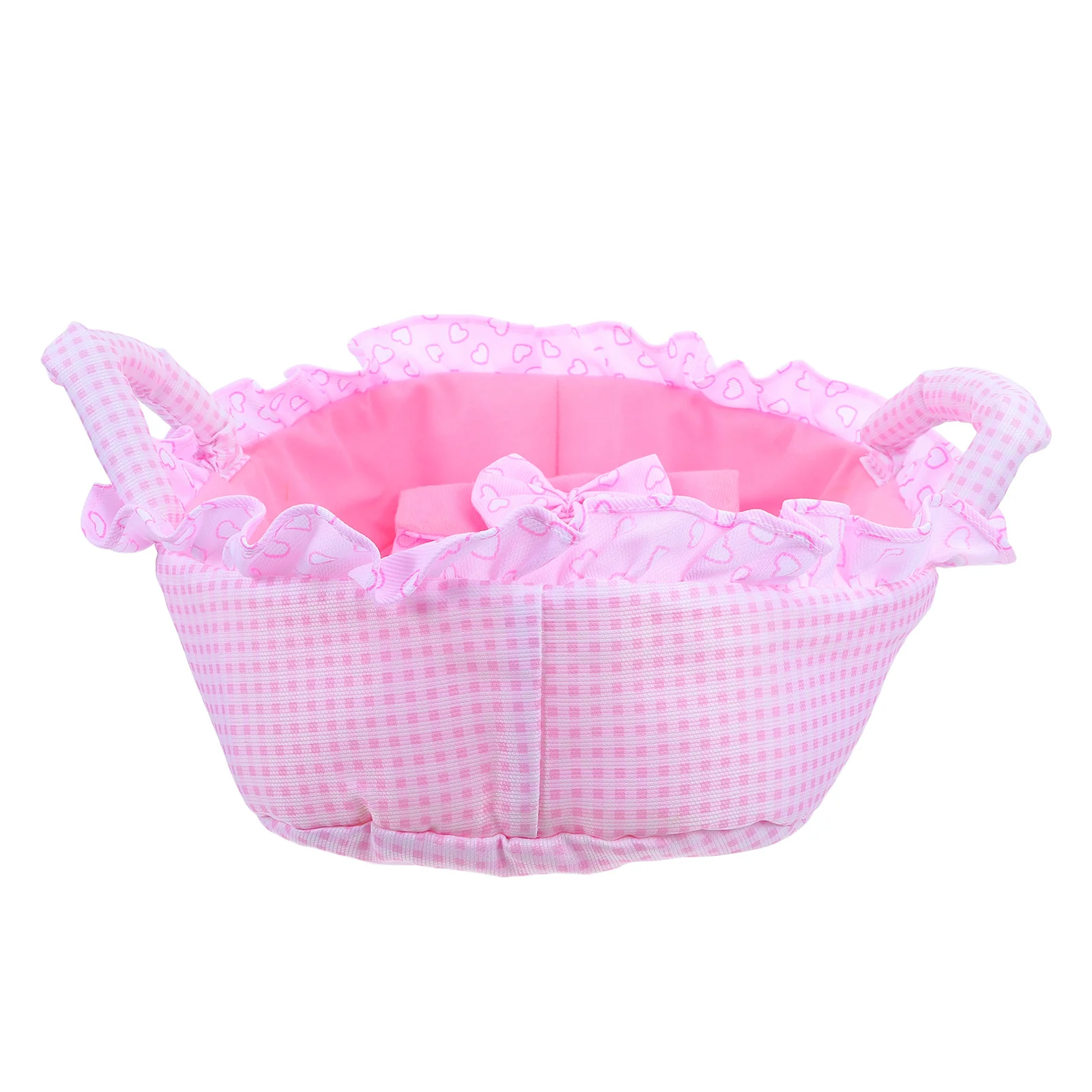 Baby Bassinet 35Cm Pink With Handle Lightweight Portable Cradle For ...