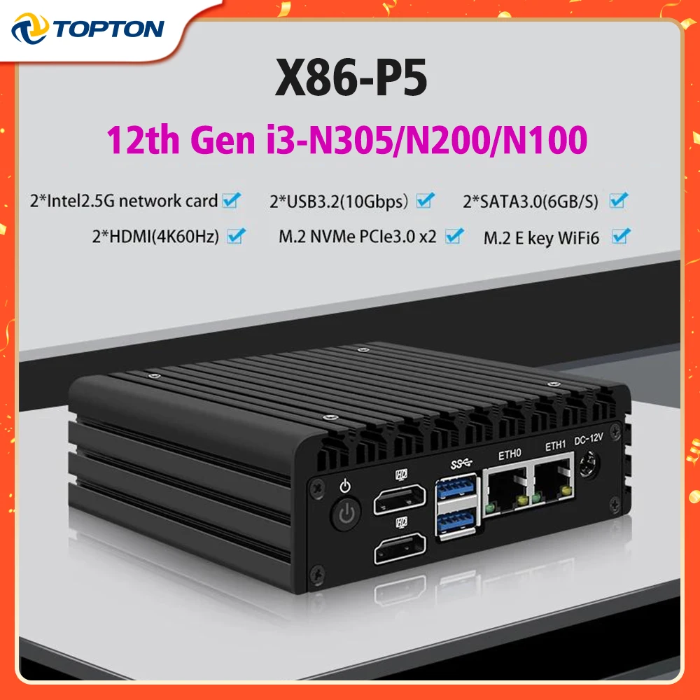 X86-P5-Pocket-Firewall-Router-12th-Gen-Intel-i3-N305-N200-N100-N97-DDR5 ...