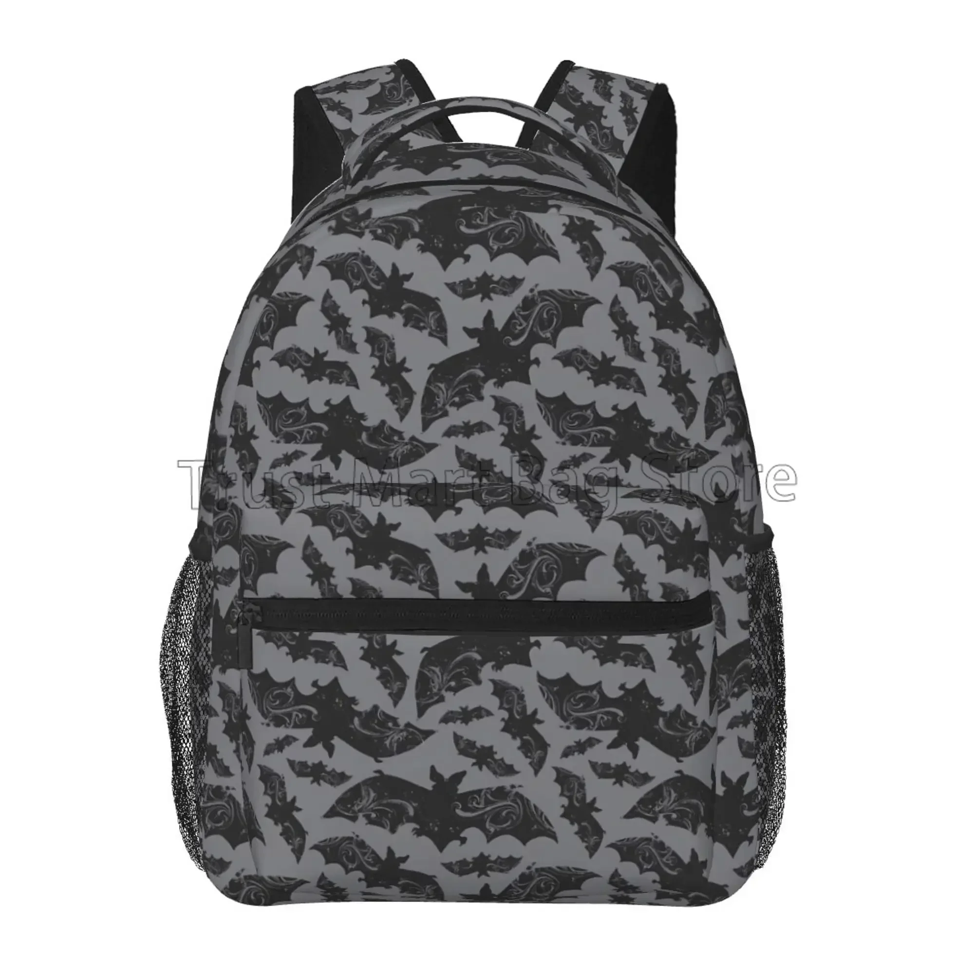Halloween-Black-Bats-Backpacks-Laptop-School-Book-Bag-Lightweight ...