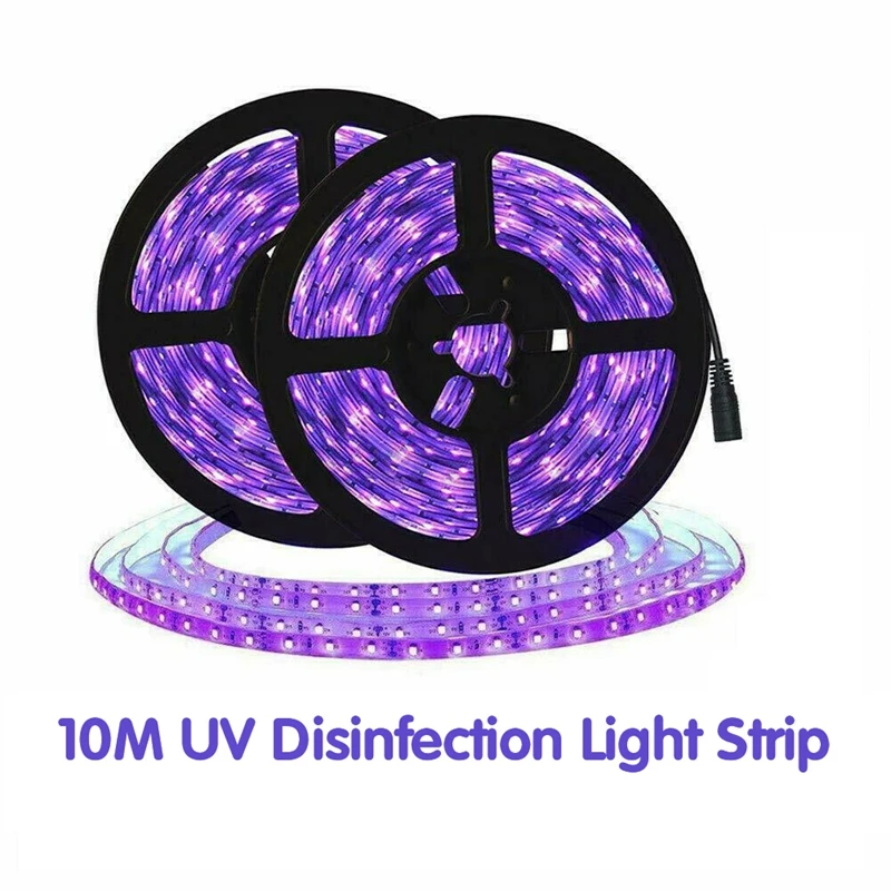 10m led uv tira de luz ultravioleta flexível roxo 33ft blacklight 600 leds desinfectar tira de ...