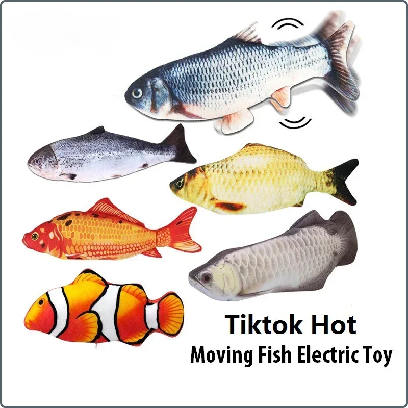 New-Cat-Toy-Electric-Fish-Will-Jump-and-Move-To-Sleep-Fake-Fish ...