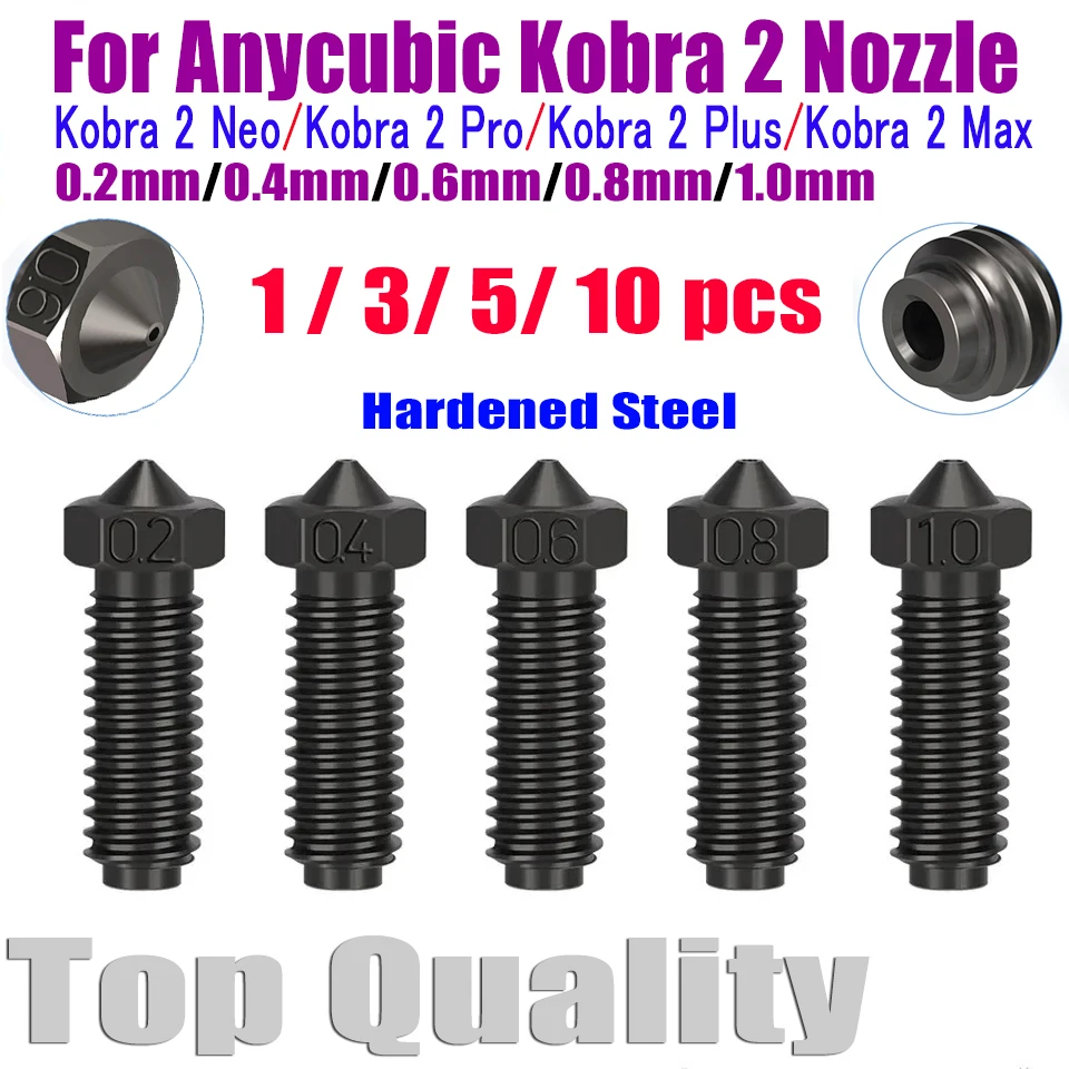 For-Anycubic-Kobra-2-Nozzle-Hardened-Steel-Nozzles-For-Kobra-2-Neo ...